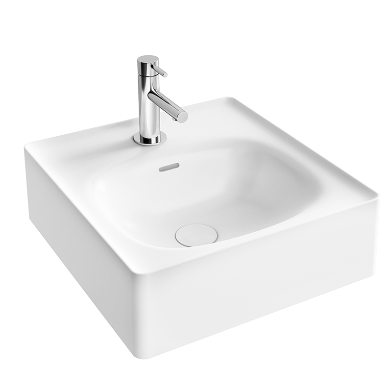 VitrA Bad Handwaschbecken Equal 43x45cm, mit Hahnloch mittig und ...