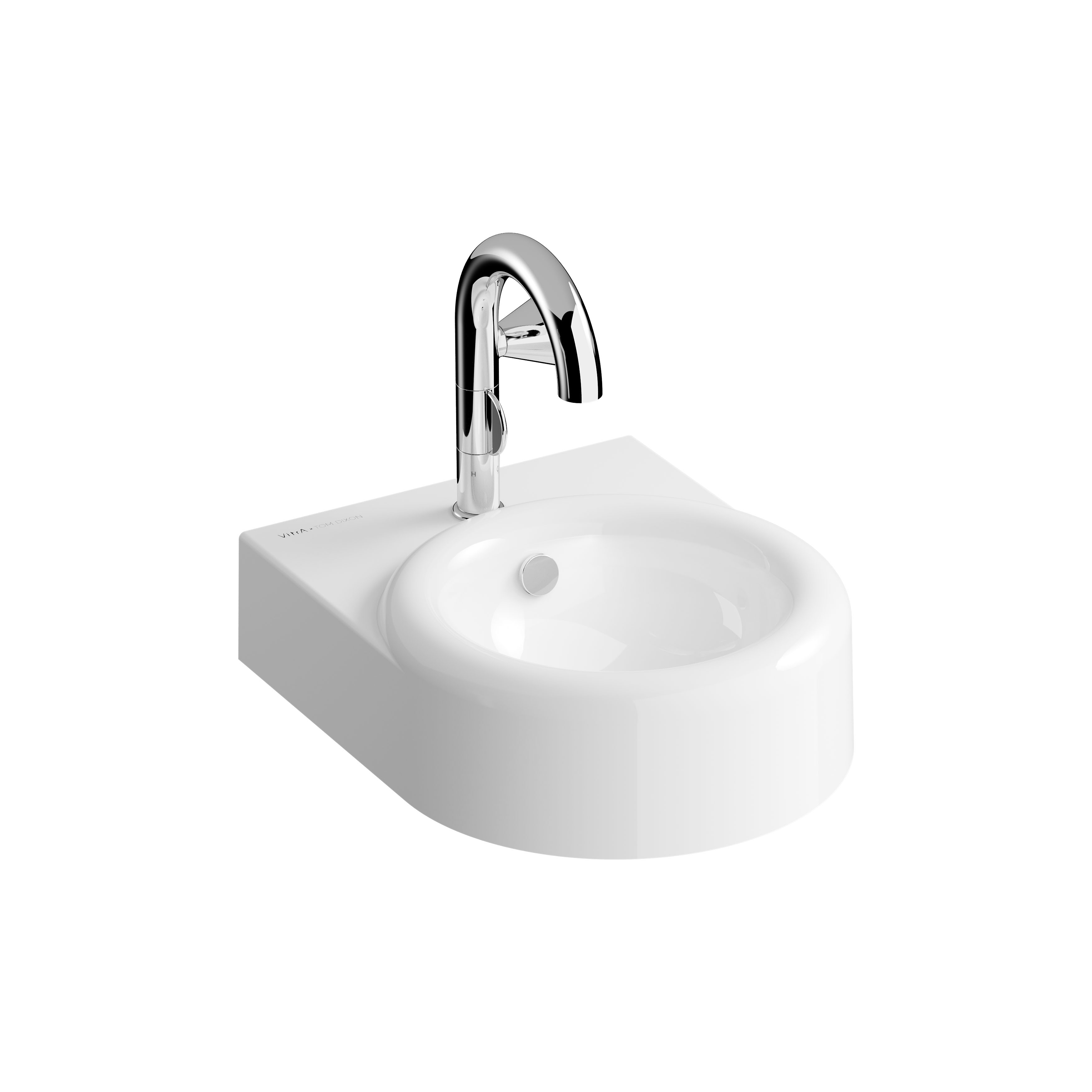 VitrA Bad Waschtisch Liquid 40x49,5x15cm, mit Überlauf, weiß hochglanz ...